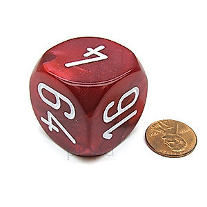 Koplow Games Large Backgammon 30mm Doubling Cube Dice - Red