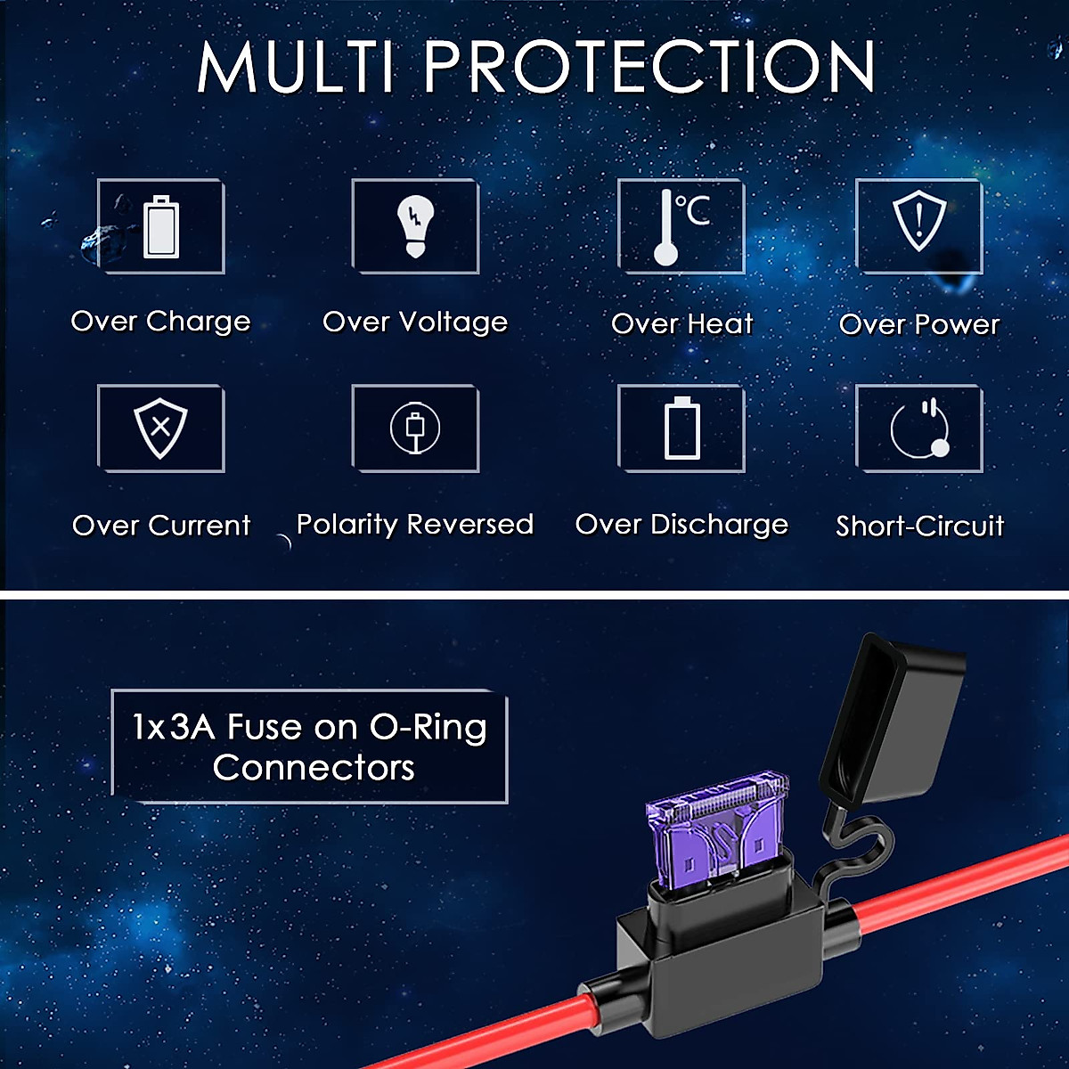 LST Trickle Battery Charger Automatic Maintainer 6V 12V Smart Float Charger for Automotive Car Motorcycle Lawn Mower Tractor SLA ATV AGM GEL CELL Lead Acid Batteries