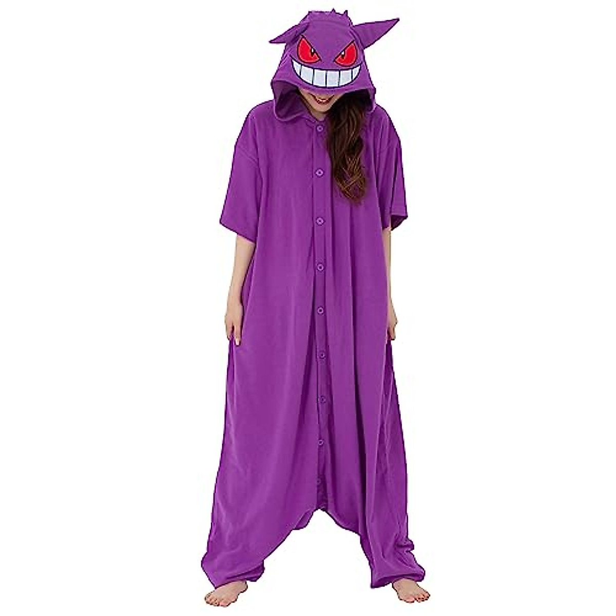 SAZAC Kigurumi - Pokemon - Gengar - Summer Onesie Jumpsuit Halloween Costume (X-Large)