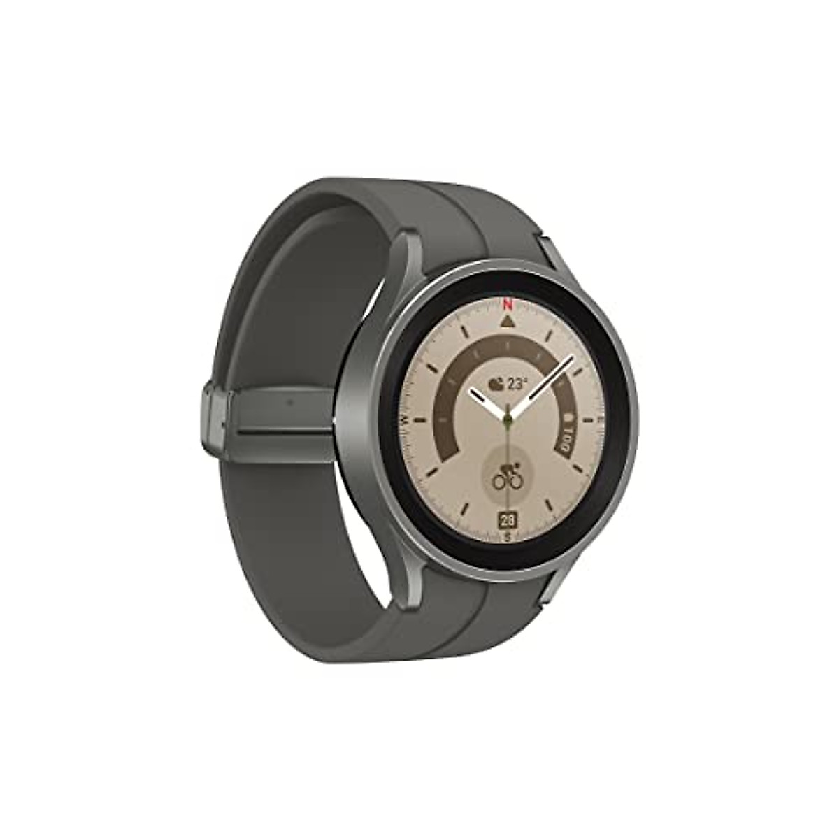 SAMSUNG Galaxy Watch 5 Pro 45mm LTE Smartwatch w/ Body, Health, Fitness and Sleep Tracker, Improved Battery, Sapphire Crystal Glass, Titanium Frame, GPS Route Tracking, US Version, Gray