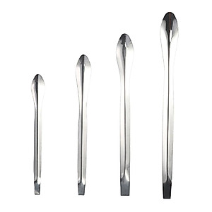 SHUATI Laboratory Measuring Spoon Stainless Steel Multi-Purpose Silver Micro Sampling Scoop Durable Lab Spatula for Powders Gel Cap Filler