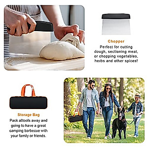 Blackstone Griddle Accessories Kit, 8pcs Flat Top Grill Accessories Set for Blackstone and Camp Chef, Spatula, Griddle Cleaning Kit & Carry Bag for Great for Outdoor BBQ & Teppanyaki and Camping