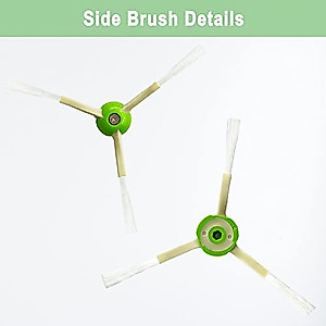 Replacement Parts accessories compatible with irobot Roomba i3 i3+ i4 i6 i6+ i7 i7+ i8 i8+/Plus E5 E6 E7 I,E &J Series Vacuum Cleaner, 1 set of rubber brushes and 4 filters and 4 side brushes