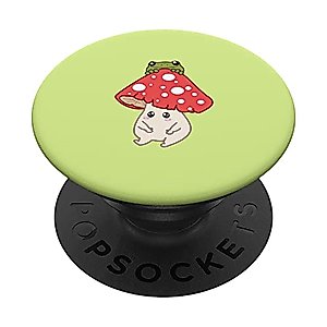 Cottagecore Aesthetic Cute Kawaii Frog Mushroom PopSockets Swappable PopGrip