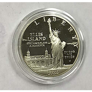 1986 S Statue of Liberty commemorative Silver dollar in capsule $1 US Mint Proof