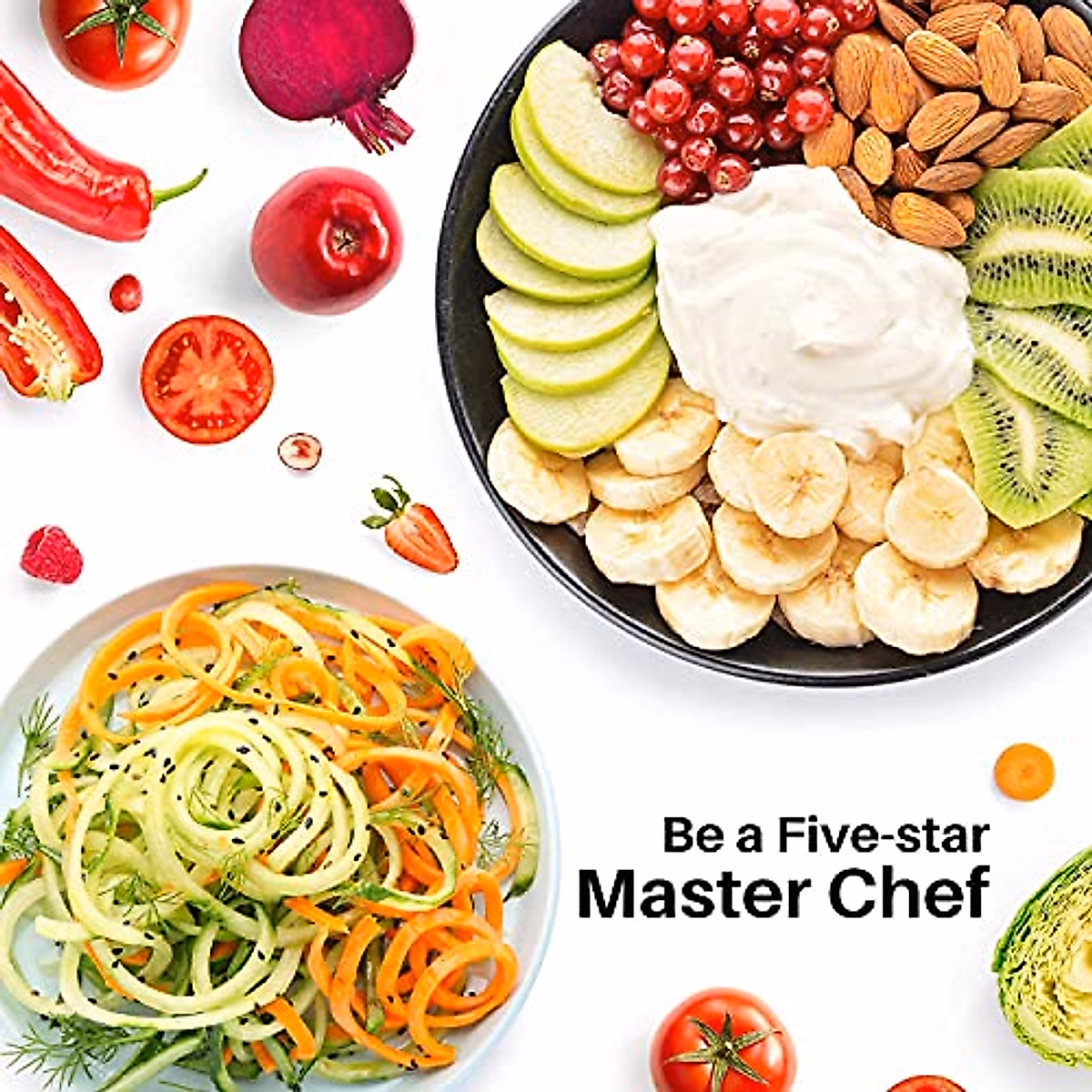 Bestand Spiralizer Attachment Compatible with KitchenAid Stand Mixer Packed with Peel, Core and Slice, Vegetable Slicer (Not KitchenAid Brand Spiralizer) (7 Blades)