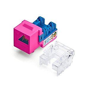 trueCABLE Cat6 Keystone Jack, Unshielded (UTP), 90 Degree Punch-Down, PoE++ (4PPoE) 100W, UL Listed, ETL Verified, ANSI/TIA Certified, Modular RJ45 Female, Black, 48 Pack