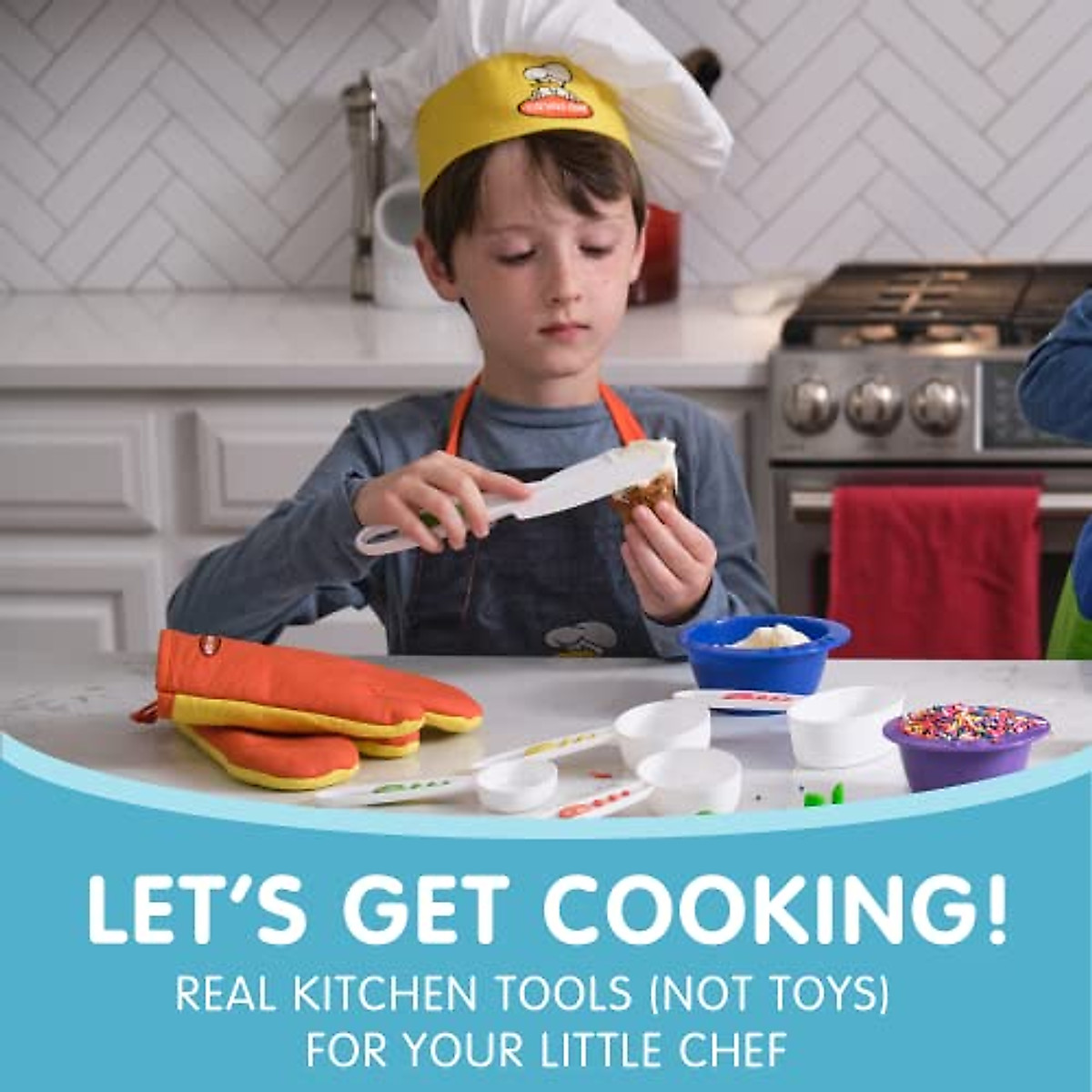 Curious Chef 3-Piece Prep Bowl Set for Kids, Dishwasher Safe, Made with BPA-Free Plastic, Real Cooking, and Baking Kitchen Tool