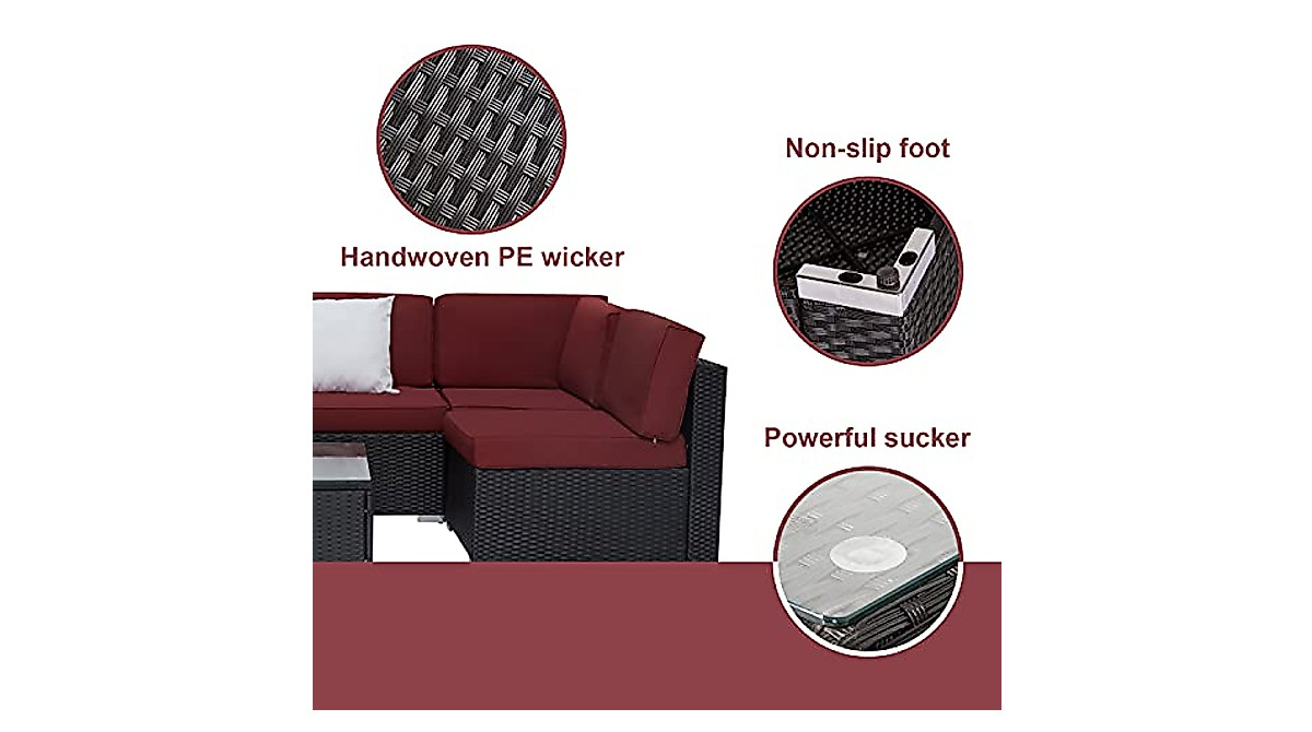 Buy Kinbor 7 Piece Outdoor Patio Set - Stylish Deck Furniture
