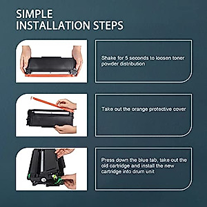 YOISNER Compatible Toner Cartridge Replacement for Brother TN660 TN-660BK TN660BK HL-L2300D L2305W L2315DW L2320D L2340DW MFC-L2680W L2685DW L2700DW DCP-L2520DW L2540DW Printer (Black,2-Pack)