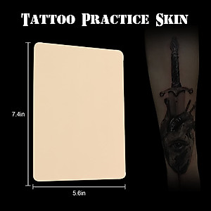 Blank Tattoo Practice Skin - Jconly 20 Sheets 8×6 Double Sides Fake Skin Tattoo Skin, Microblading Eyebrows or lips to practice skin for Beginners and Experienced Tattoo Artists,Tattoo Supplies