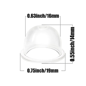 QAZAKY 20pc Primer Bulb for Chainsaw Trimmer Blower 188-14 Homelite Echo 12318140630 12318109560 Ryobi Poulan Zama Shindaiwa 7002981480 2003681670 McCulloch Tanaka 44725108200 Carburetor