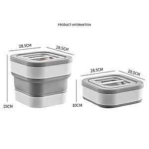 AGGFUCLS Dog Food Storage Container, Collapsible 11 to 25 LB Pet Food Container, Food Containers for Dog， Cat Flour Sugar Plastic Leakproof Sealable Large Cereal Containers Storage BPA FREE