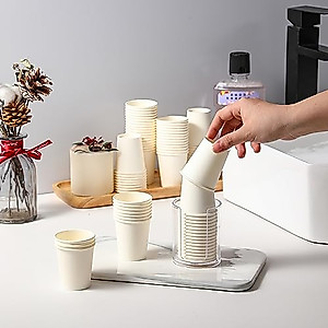 AOZITA 70 Pack 3 oz Paper Cups, White Mouthwash Cups, Disposable Bathroom Cups, Espresso Cups, Paper Cups for Party, Picnic, BBQ, Travel, and Event
