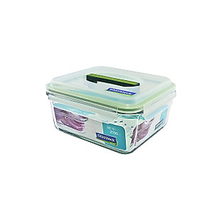 Rectangular Handy Tempered Glass Food Container 2700ml - Glasslock Airtight Anti Spill RP603