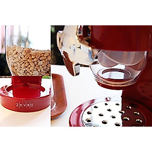 Zevro /GAT103 Indispensable Dry Food Dispenser, Single Control, Red/Chrome