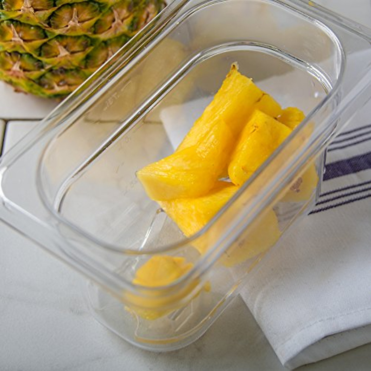 Carlisle FoodService Products CFS 1033507 TopNotch Polycarbonate Drain Shelf, 5" Length x 2.38" Width x 5/8" Height, Clear, For One-Ninth Size Food Pan (Case of 6)