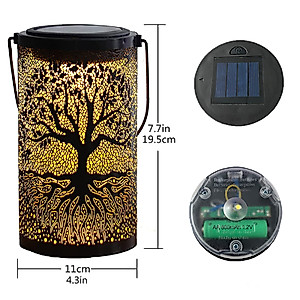 Ruiqas Solar Light Energy Saving Lamp Indoor Outdoor Hollow- Out Leaves Bucket Light Waterproof Lamp for Patio Garden Home Decoration