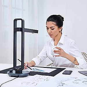 CZUR Aura Pro Portable Book Scanner, A3 Document Scanner, Auto-Flatten & Fingerprint Removal Technologies, Multi-Language OCR, 90° Foldable, for Mac & Windows