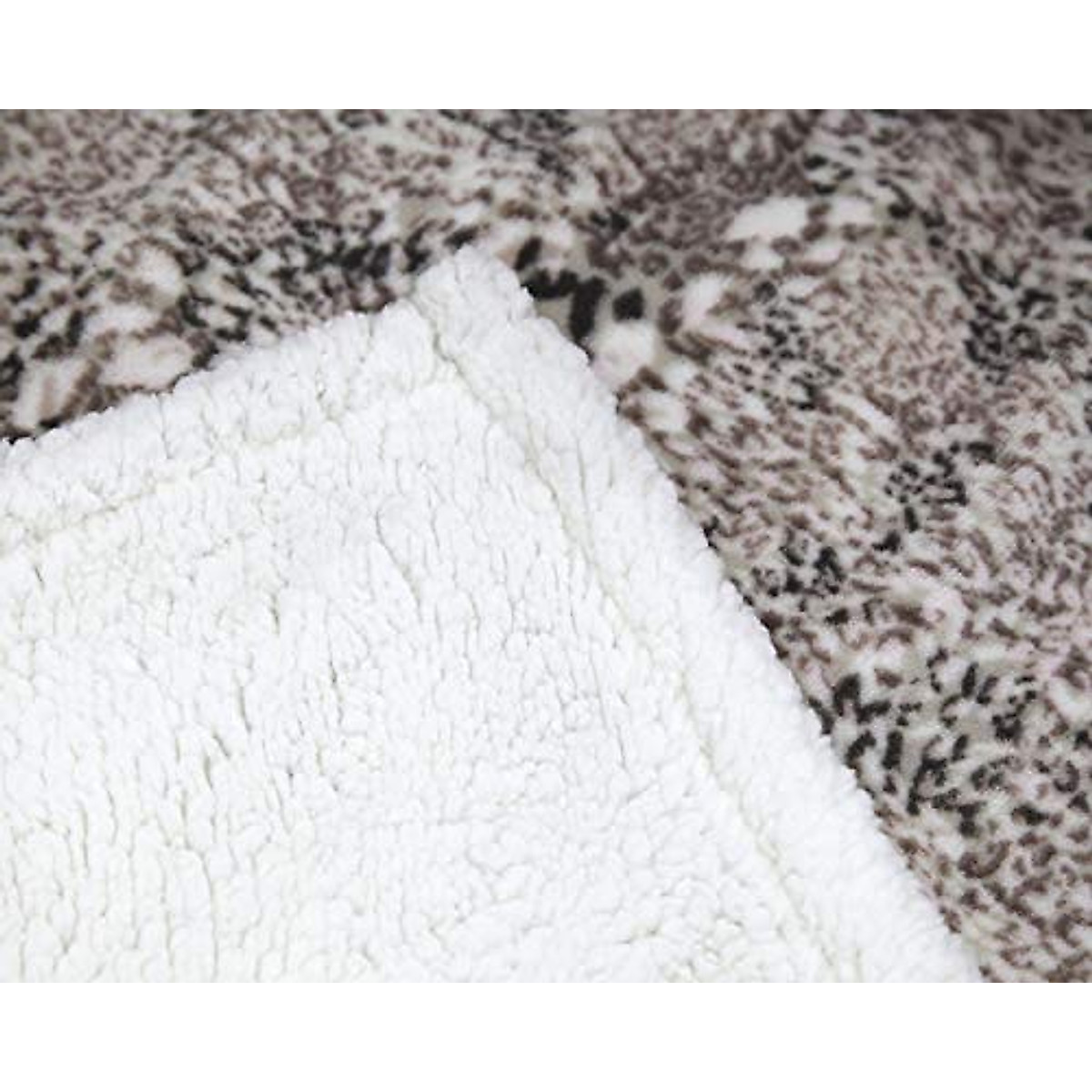 Marquess Hooded Throw Robe Wrap Ultra Soft Plush Coral Fleece & Sherpa Wearable Blanket with 2 Pockets Print Chic Lifestyle Gift 51 x 71'' (Beige Point)