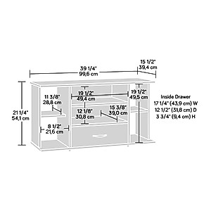 Sauder Beginnings Panel TV Stand, For TV's up to 42", Cinnamon Cherry finish