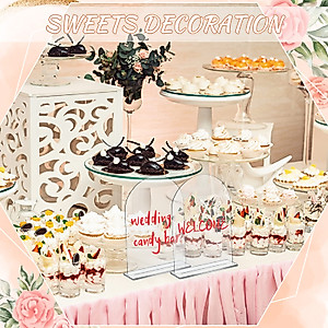 10 Set 5x7 Inch Clear Arch Acrylic Sign DIY Acrylic Arch Table Numbers Acrylic Table Numbers with Stand Blank Acrylic Sheet Wedding Table Signs for Wedding Office Party Catering Menu Bar List Signs