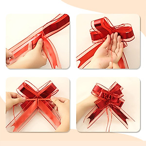 ELTNEGSA 30x45 Inch Clear Basket Bags, 10 Pack Large Cellophane Wrap Bags Basket Packaging Bags with 10pcs Bows for Christmas Gift Packages Fruit Basket