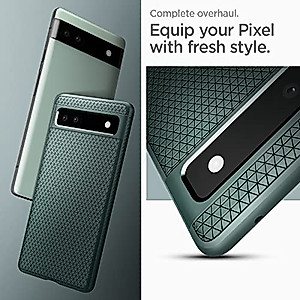 Spigen Liquid Air Armor Designed for Pixel 6a Case (2022) - Midnight Green