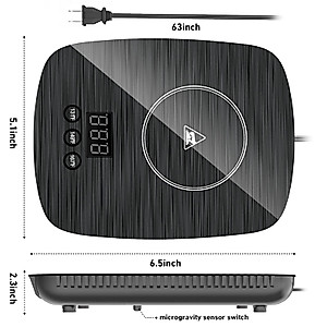 nicelucky Coffee Mug Warmer for Desk with Heating Function 25 Watt Electric Beverage Warmer with Adjustable Temperature 131℉/ 55℃or 167℉/ 75℃ (Without Mug) 2PCS