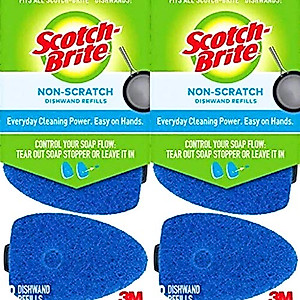 Multi Purpose Non Scratch Dish Wand Refills by Scotch Brite Blue 6 Pack