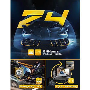 FocuWay Car Dash Cam 4K Car Camera Small WiFi Front Dash Cam with App, Aluminum Alloy Super Thermal Conduction Dashcam with Rotatable Lens, WDR Night Vision, Loop Recording, G-Sensor, Parking Monitor