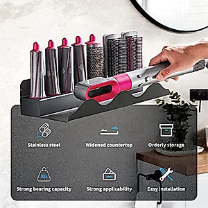 DALUOBO Wall Mounted Hair Curler Storage Rack For Dyson Airwrap Bathroom Shelf Hair Care Tool Stand