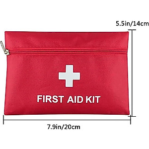 AOUTACC 12 Pack Mini First Aid Kit Empty Bag, Travel Empty First Aid Kit Pouch Bag for Emergency at Home, Office, Car, Outdoors, Boat, Camping, Hiking(Bag Only)
