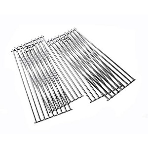 LS'BABQ Replace Parts 4-Pack Stainless Steel BBQ Grill Grates for Bull Most Models 19.25" x 7.5" OEM 16517，Steer Premium 69008,69009, Lonestar Select 87048,87049, 7 Burner Premium 18248,18249