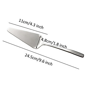 IMEEA Pie Cake Server SUS304 Stainless Steel Pizza Pastry Servers 9.6-Inch