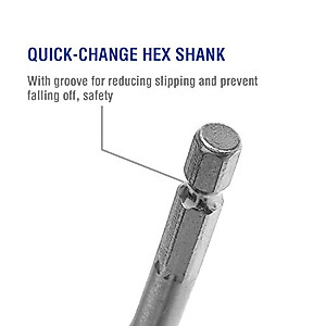 WORKPRO 13-Piece Spade Drill Bit Set in SAE, Paddle Flat Bits for Woodworking, Nylon Storage Pouch Included