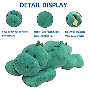 Hronsa Weighted Stuffed Animals, 19.7in 3.3lbs Weighted Dinosaur Plush Cute Dinosaur Stuffed Animals Toy Weighted Plush Animals Pillow for Adults Boys Girls