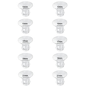 Flange Inserts 13/15/17/19/21mm 10PC,Compatible with Momcozy S12 Pro/S9 Pro/S12/S9 Wearable Breastpump Cup,for Medela/Spectra/Bellaaby/TSRETE 24mm Shields/Flanges,Reduce 24mm Tunnel Down to Other Size