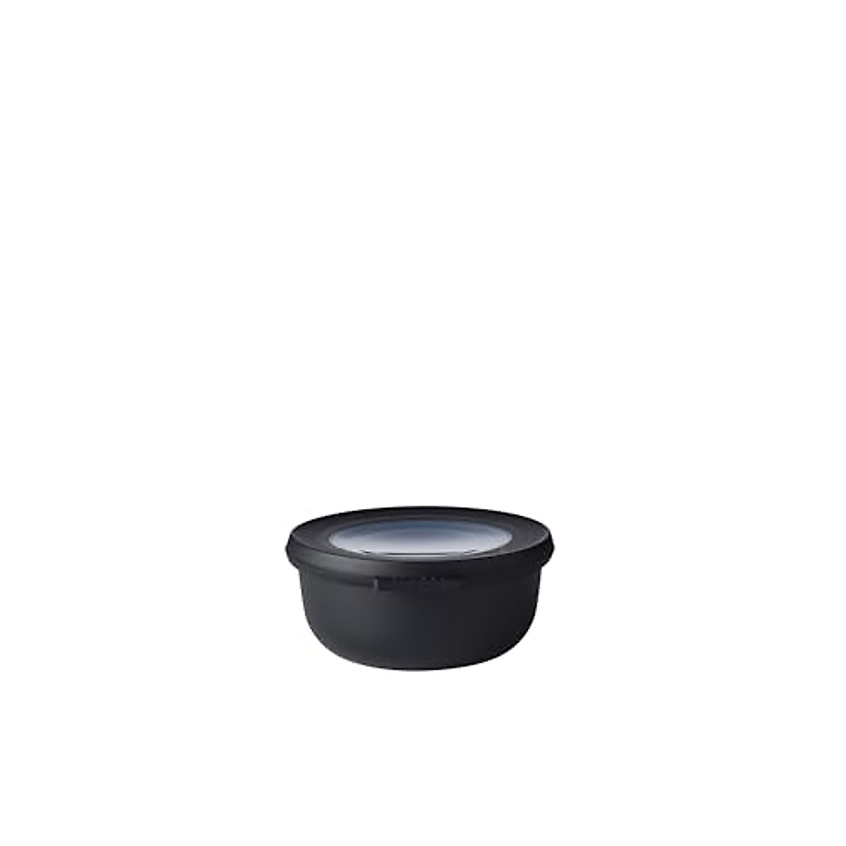 Mepal Rosti Cirqula Multi Food Storage and Serving Bowl with Lid, Low Bowl-11oz, Black