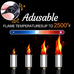 Powerful Grill & Cooking Torch, BBQ Torch Propane, Kitchen Blow Torch Gun, Grill Torch Fire Gun Culinary Kitchen Grilling Tool Adjustable Flamethrower Fire Gun for Searing Steak & Creme Brulee, BBQ