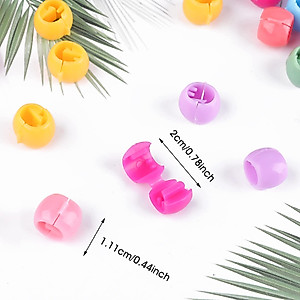 Lusofie 300Pcs Mini Claw Clips Hair,Rainbow Small Hair Clip Colorful Bead Hair Pins Tiny Plastic Clips Hair Accessories for Women Girls Kids(Random Color)