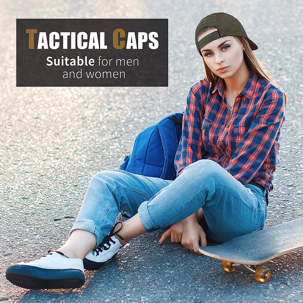 Geyoga 4 Pieces Tactical Army Hats Adjustable Operator Hat Military Patch Breathable Baseball Hat for Men Women Outdoor