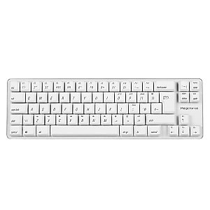 Qisan Mechanical Gaming Keyboard PBT Keycaps Gateron Blue Switch Mini 69 Keys(60%) Wired Keyboard with White Backlit UK QWERTY Layout Gaming Keyboard for Gaming Office