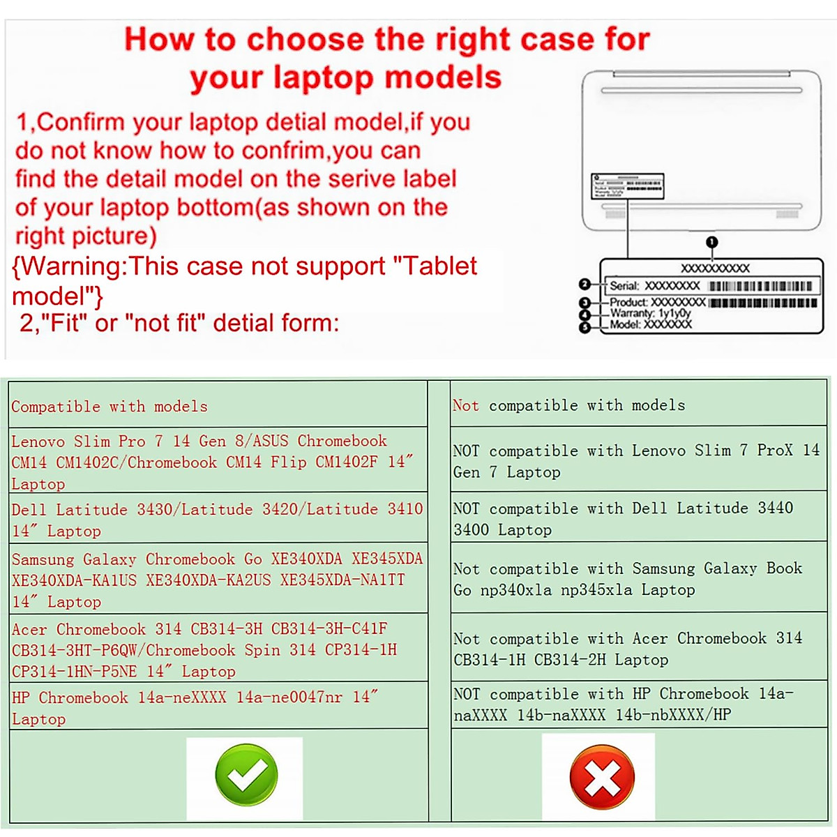 Alapmk Protective Case for Lenovo Slim Pro 7 14 Gen 8 & Latitude 3430,Case for ASUS Chromebook CM14 CM1402C/Samsung Galaxy Chromebook Go XE340XDA XE345XDA,Case for HP Chromebook 14a-neXXXX 14",Black