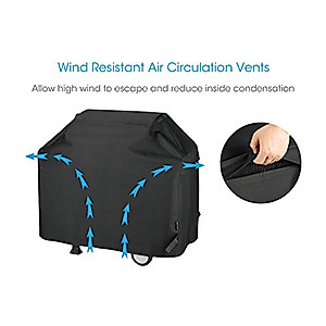 Unicook Grill Cover 70 Inch, Heavy Duty Waterproof Gas Grill Cover, Fade Resistant BBQ Cover, Durable and Convenient Large Barbecue Cover, Compatible with Weber Char-Broil Nexgrill and More Grills