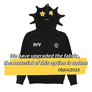 Retro Lazy Style Hoodie for Women Fun Multi Angle Full Zip Hoodie Y2k Casual Sweatshirt Jacket Harajuku Streetwear (Black,M,Medium)