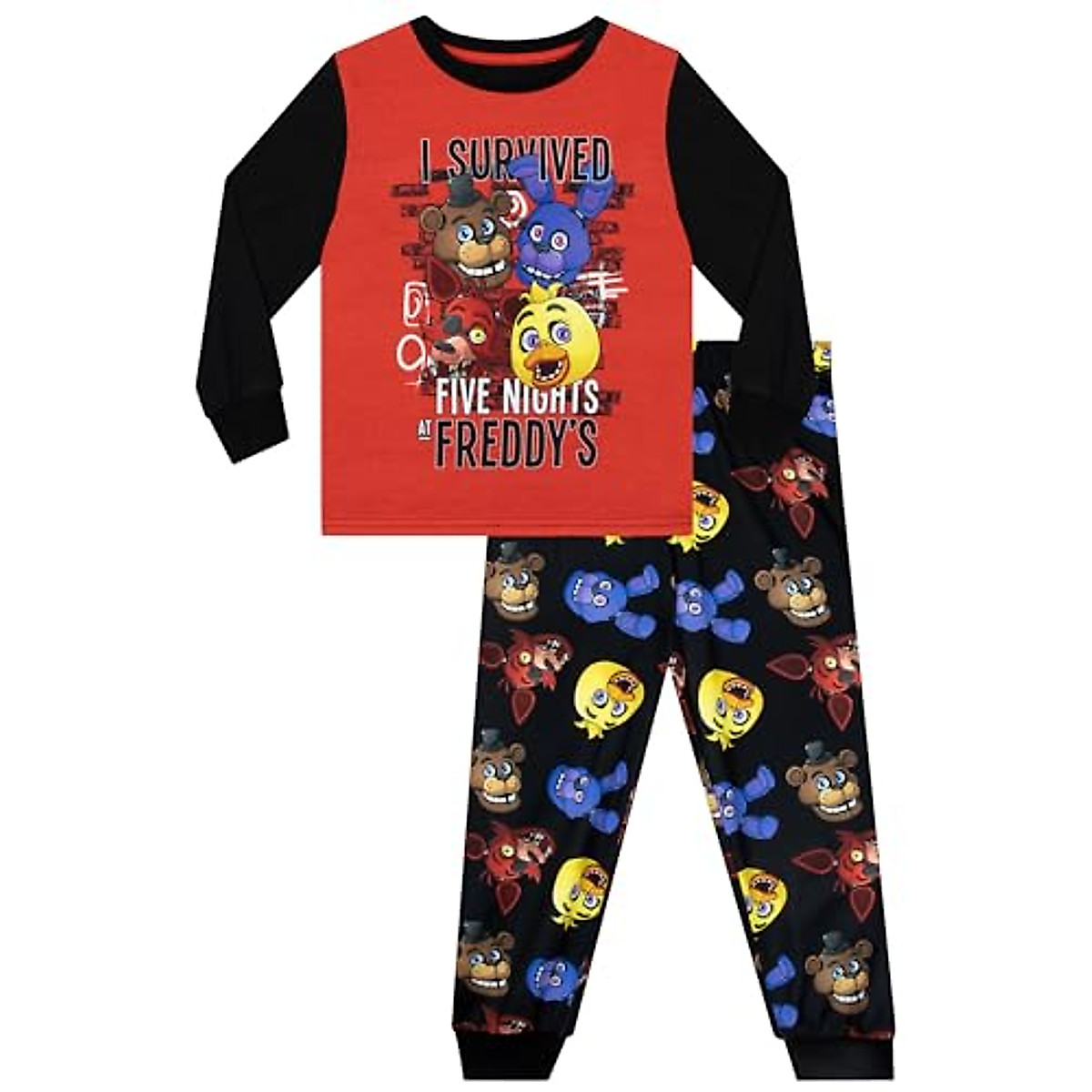 Five Nights at Freddy's Boys FNAF Pajamas Red Size 6