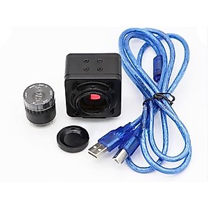 Handheld Digital Microscope Accessories 1080P 2MP USB Industrial Camera Color Black and White Machine Vision Microscope Camera with Optional 2.8mm 4mm 16mm 25mm CS Lens Microscope Accessories (Color