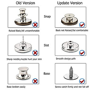 Jeans Buttons Replacement, Instant No Sew Buttons for Pants with Tool,17MM