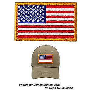 Tactical Patches of USA US American Flag, with Hook and Loop for Backpacks Caps Hats Jackets Pants, Military Army Uniform Emblems, Size 3x2 Inches